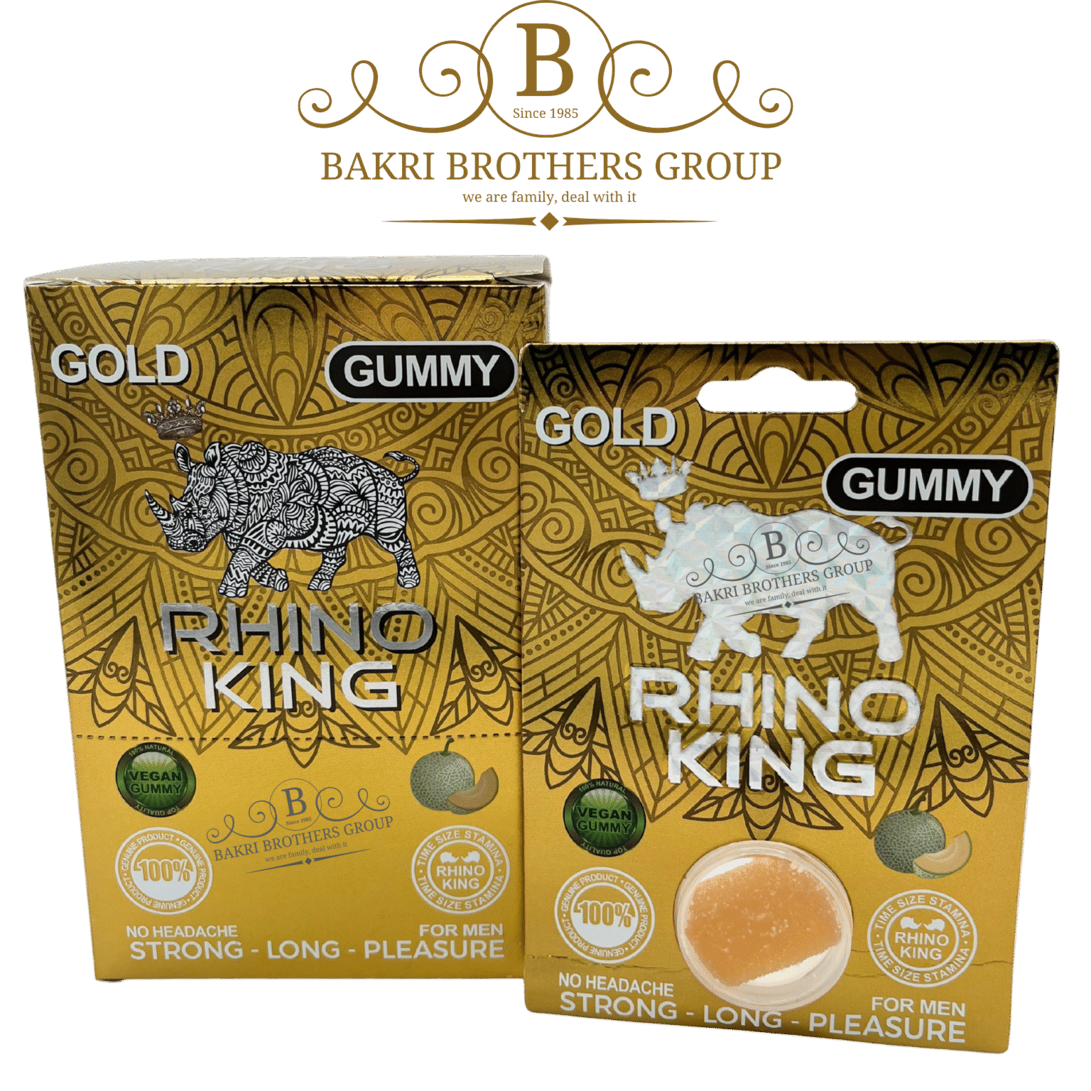 Rhino King Gold Gummy | Single Gummy | 24 Cards Per Box ...